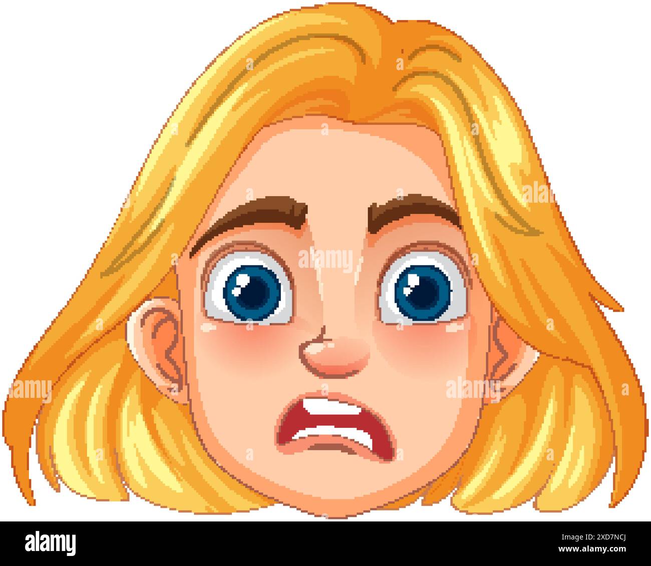 Blonde Character With A Shocked Expression Stock Vector Image And Art Alamy