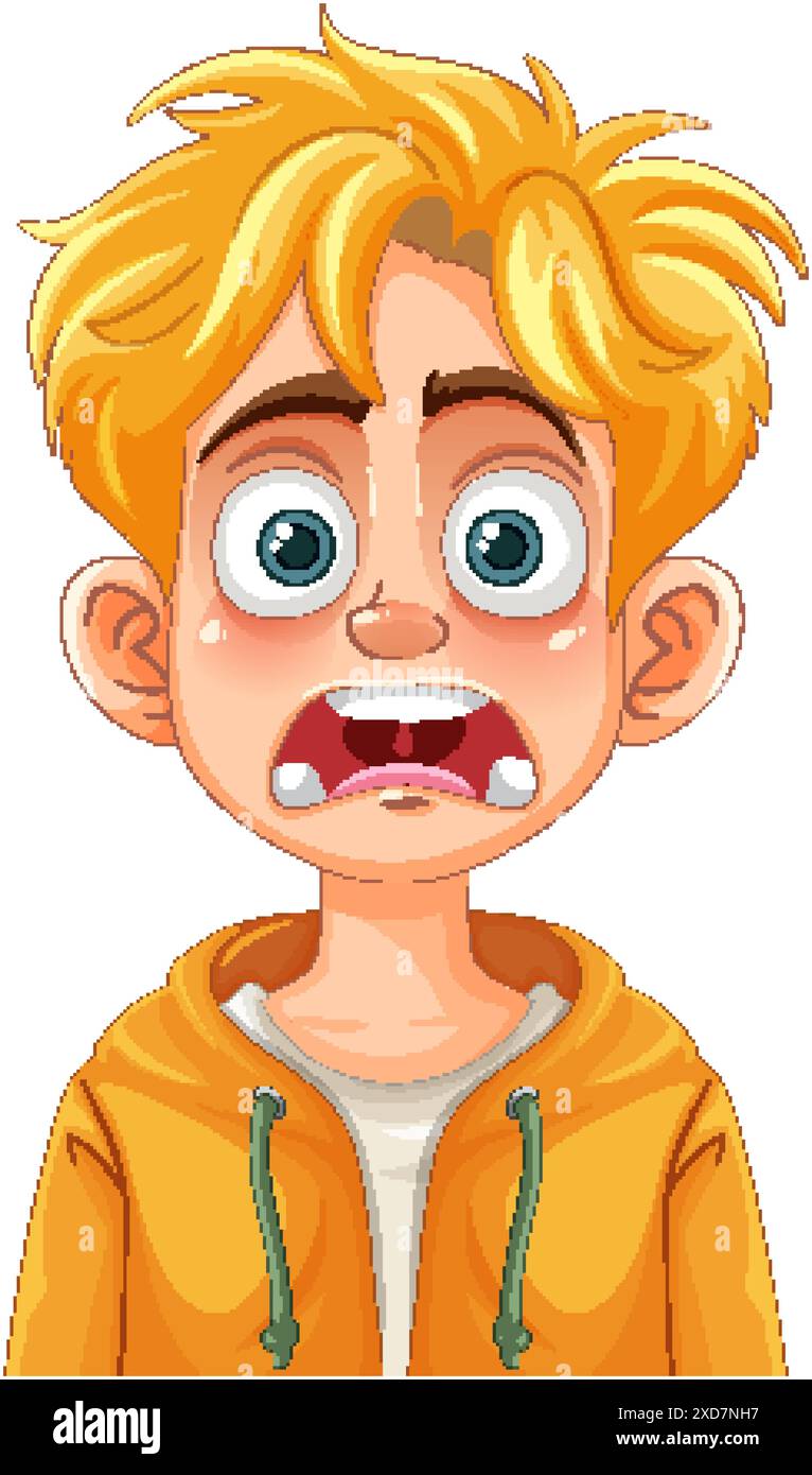 A boy with a shocked expression Stock Vector Image & Art - Alamy