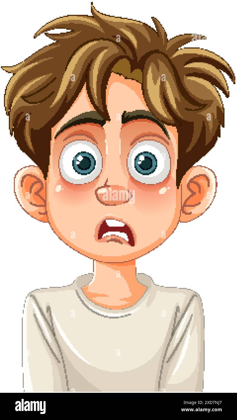A boy with a shocked expression Stock Vector Image & Art - Alamy