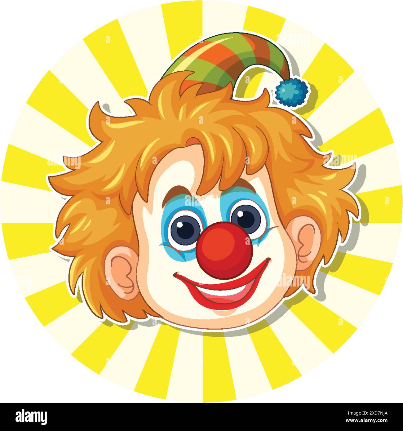 Colorful clown face with a big smile Stock Vector Image & Art - Alamy