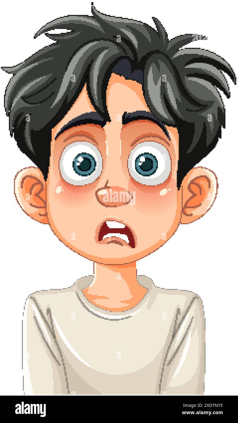 A boy with a shocked facial expression Stock Vector Image & Art - Alamy