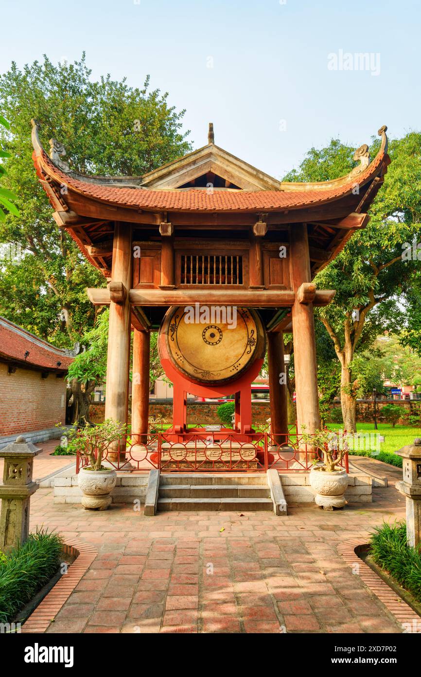 Hanoi, Vietnam - April 18, 2019: Scenic view of drum house at the ...