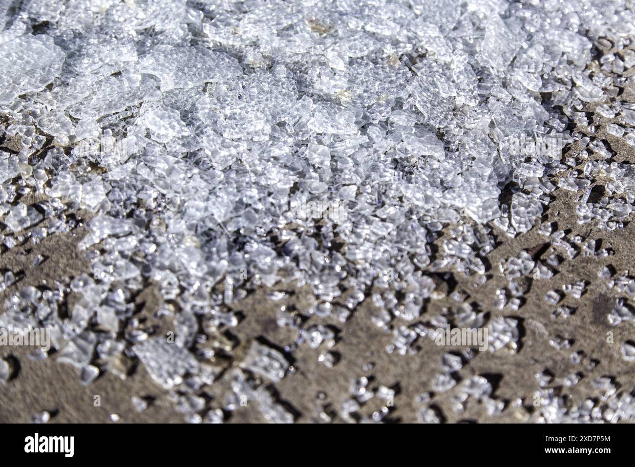 Detail of broken glass thrown in the trash, crime Stock Photo - Alamy