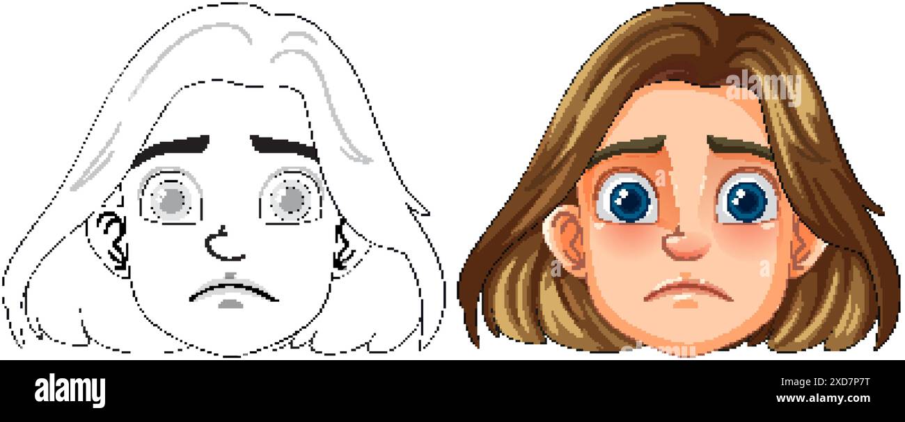 Grief distress Stock Vector Images - Alamy