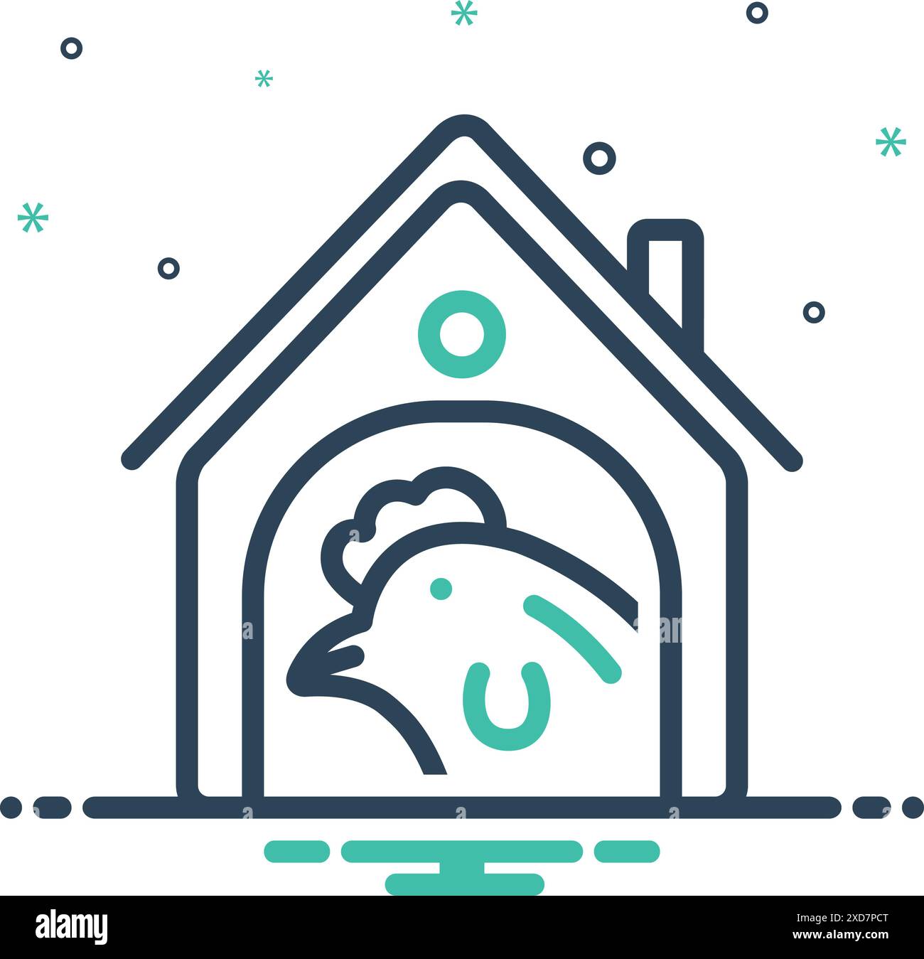 Chicken coop farm vector Stock Vector Images - Alamy