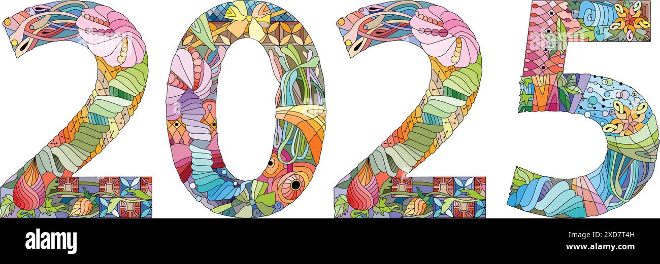 Hand drawn 2025 zentangle hi-res stock photography and images - Alamy