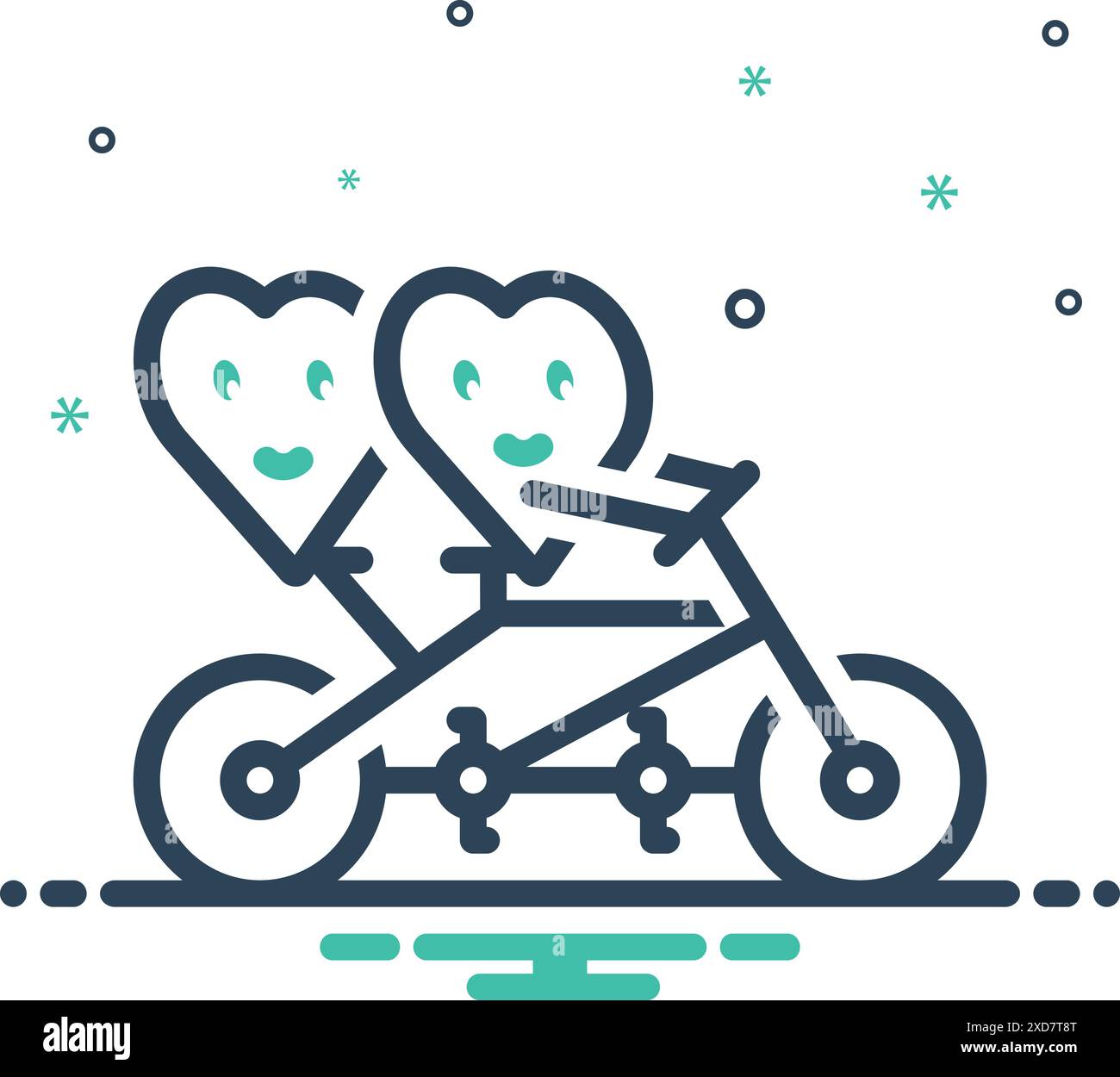 Icon for two happy hearts, love Stock Vector Image & Art - Alamy