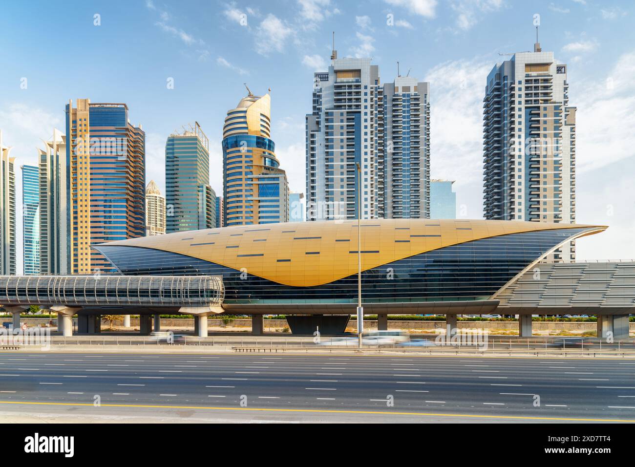 Awesome view of Damac Properties Station of the Dubai Metro, United ...