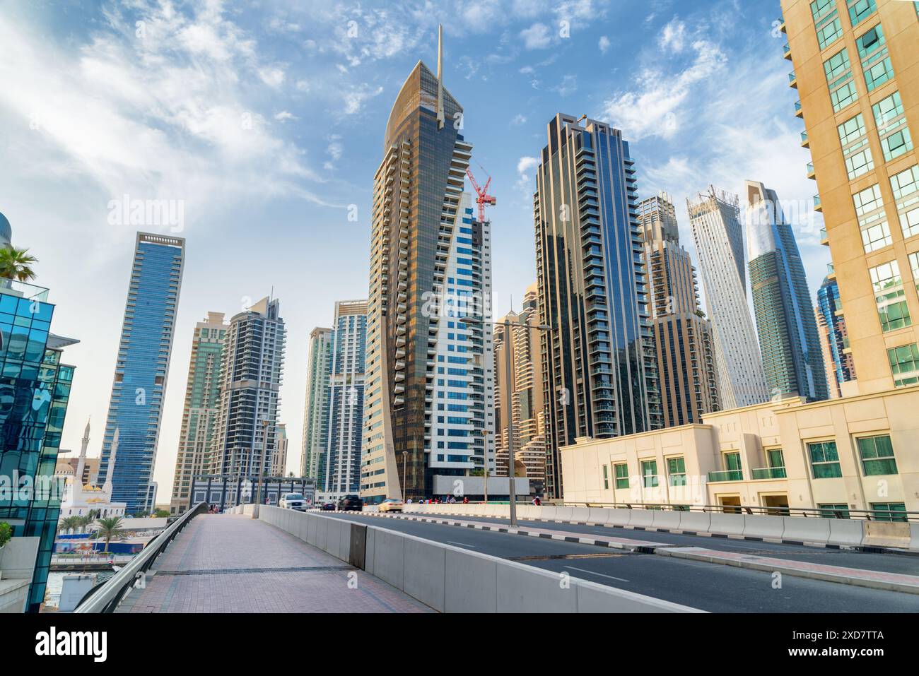 Awesome view of Al Emreef Street at Dubai Marina in United Arab ...