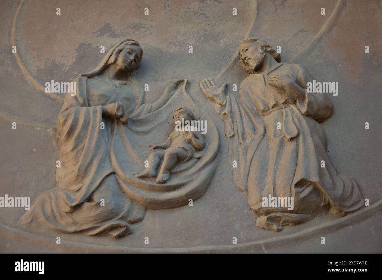 Beautiful bas-reliefs on the doors of the St Maria Maggiore church ...