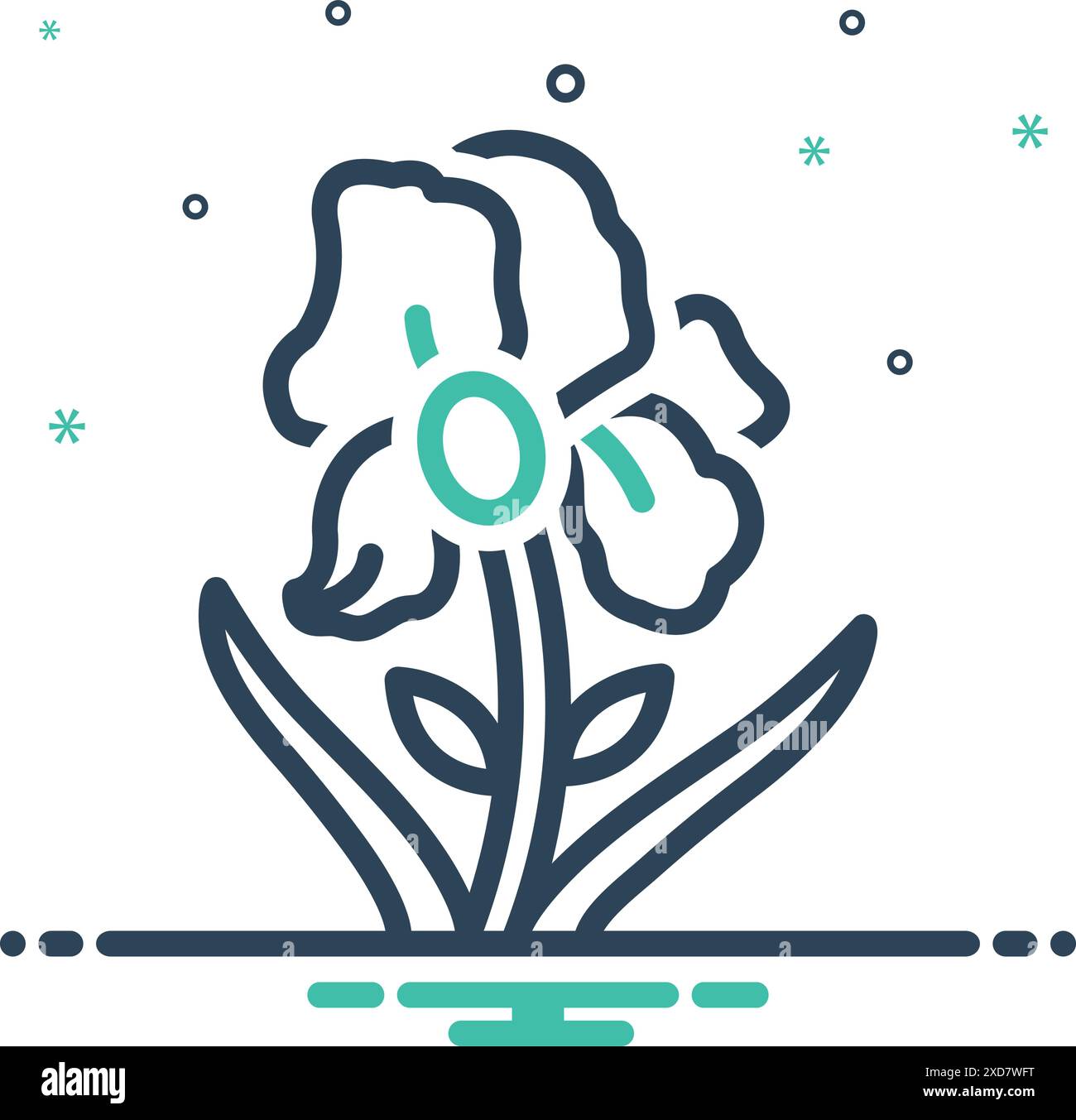 Icon iris flowers hi-res stock photography and images - Alamy