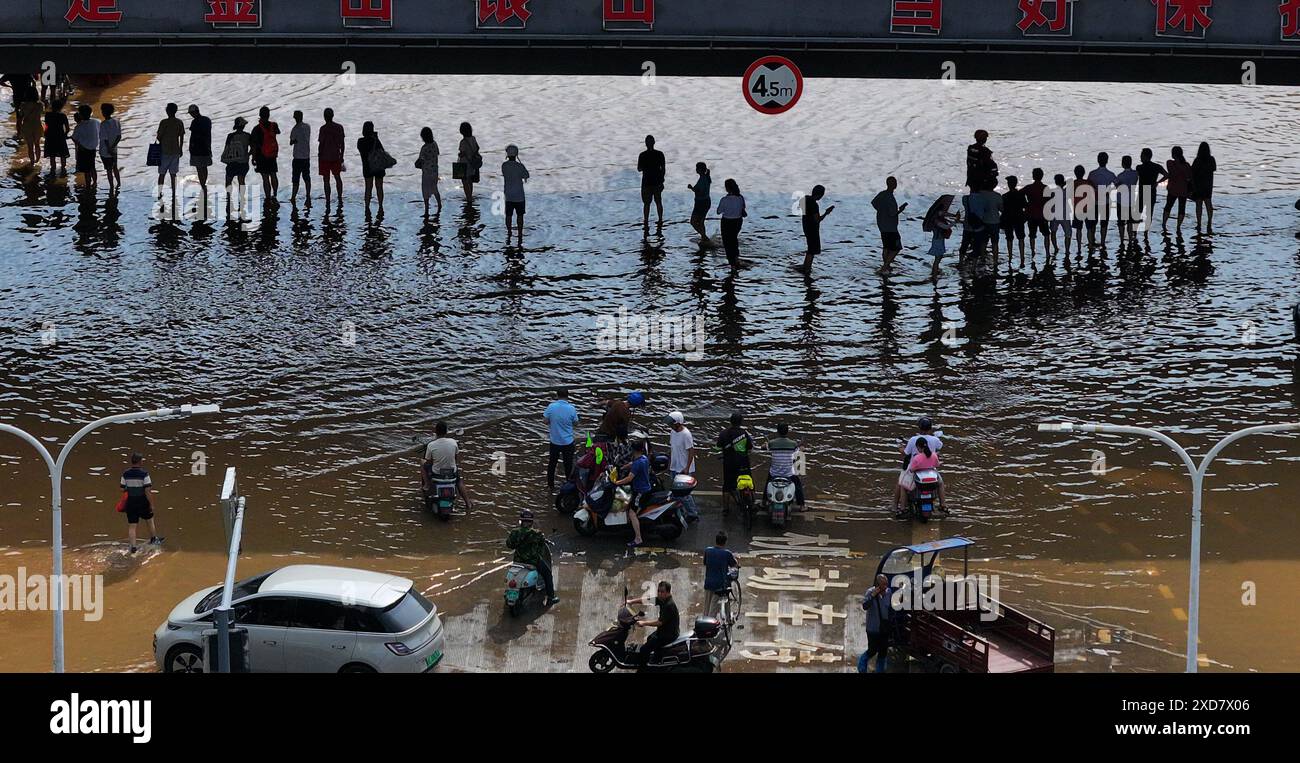Beijing, China. 20th June, 2024. An aerial drone photo taken on June 20 ...