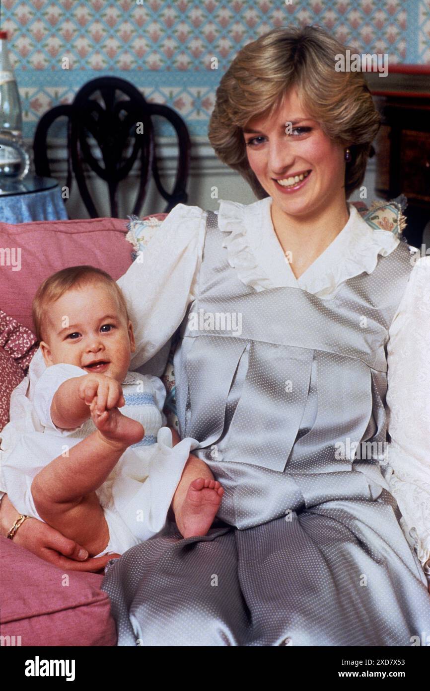 File photo dated 15/03/83 of baby Prince William with his mother, The ...