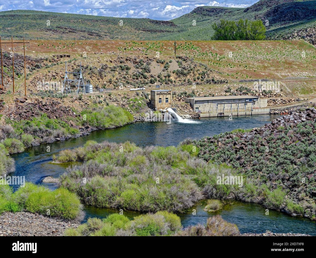 The powerhouse at the Magic Dam on the Big Wood River near West Magic ...
