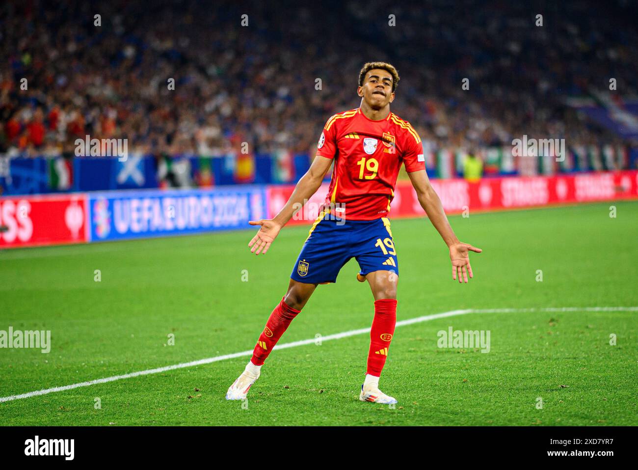 GELSENKIRCHEN, GERMANY - 20 JUNE, 2024: Lamine Yamal, The football ...