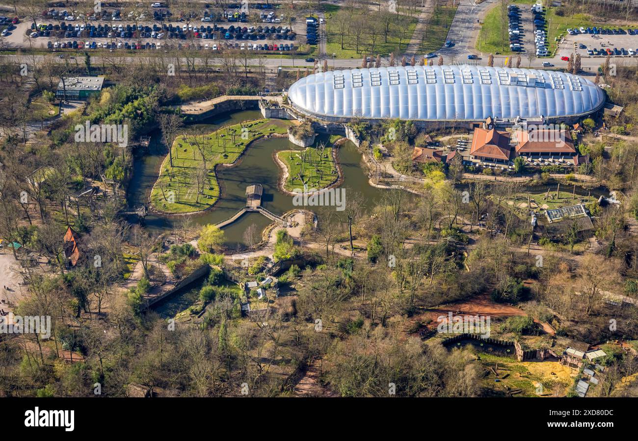 Aerial view, ZOOM Erlebniswelt, zoo and animal park, Erlebniswelt Asien ...