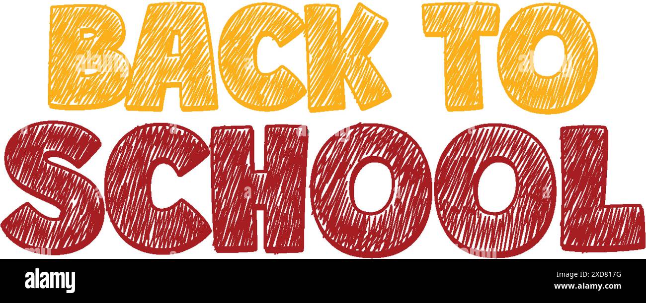 Colorful text illustration for school season Stock Vector Image & Art ...