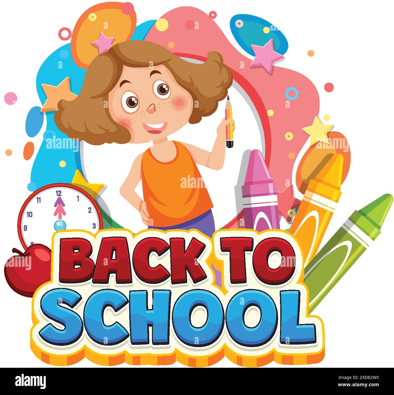 Primary school child drawing Stock Vector Images - Alamy