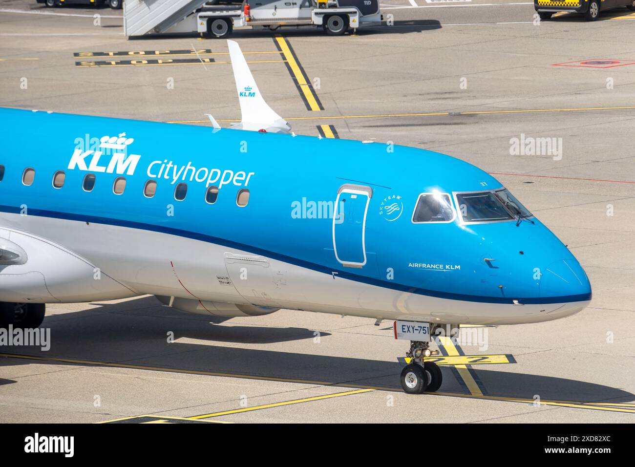 Geneva, Switzerland - June 18, 2024: sign and logo on an airplane of ...