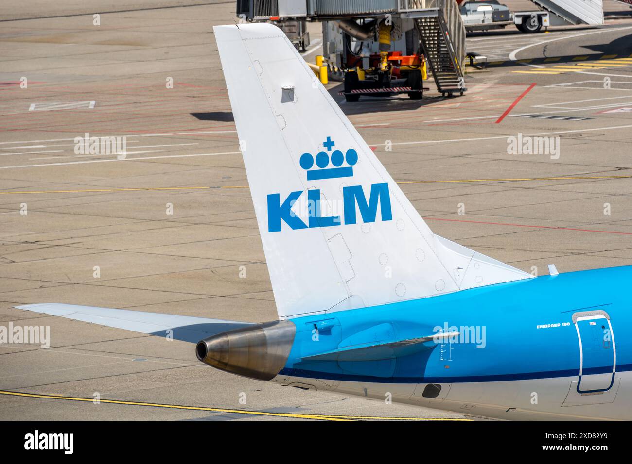 Geneva, Switzerland - June 18, 2024: sign and logo on an airplane of ...