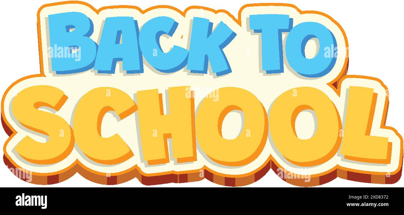 Colorful text promoting school return Stock Vector Image & Art - Alamy