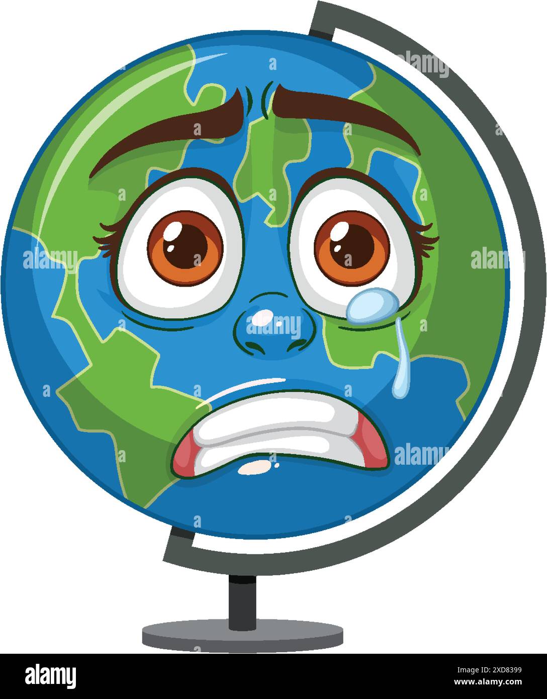 Sad Earth with a tear drop Stock Vector Image & Art - Alamy