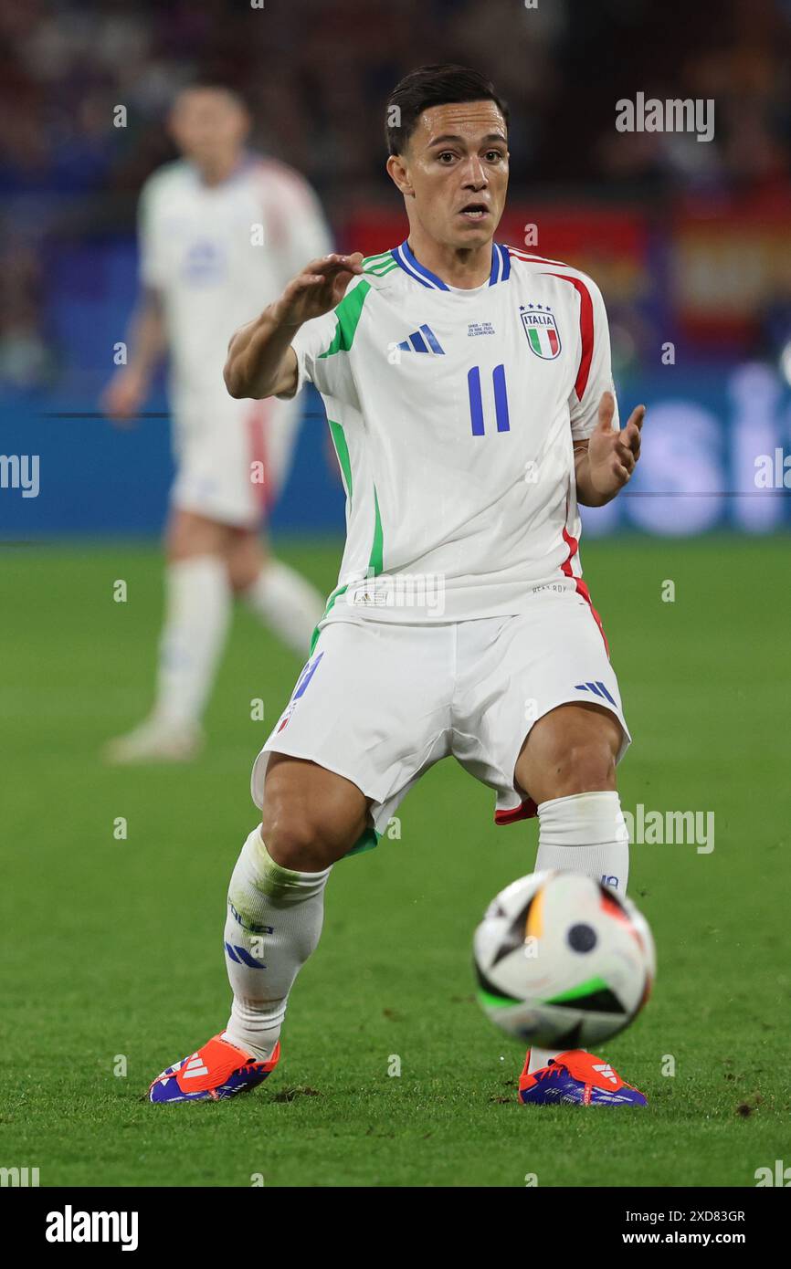 Gelsenkirchen, Germany 20.06.2024: Giacomo Raspadori of Italy during the UEFA EURO 2024 group ...