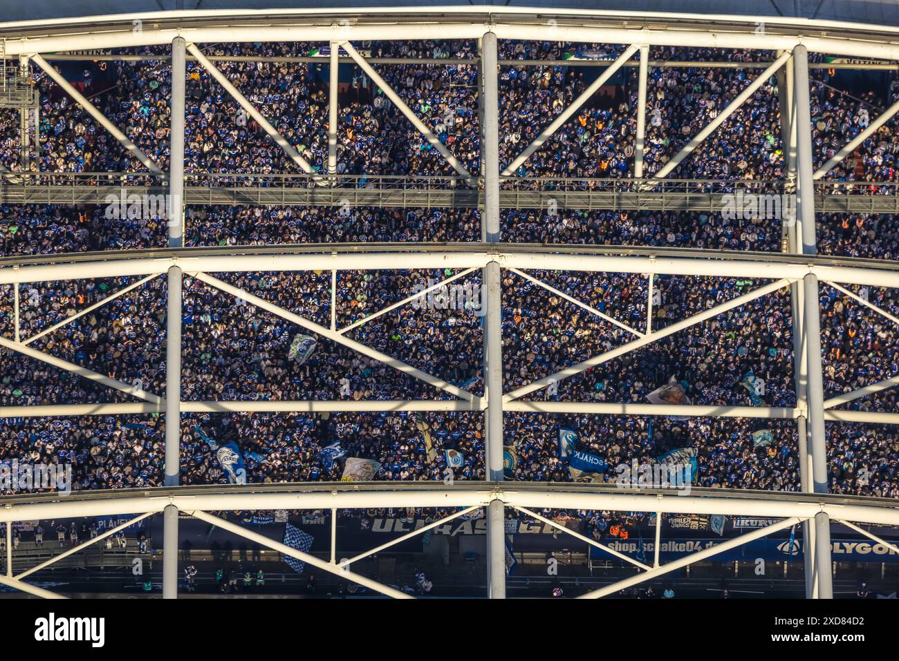 Veltins arena bundesliga stadium of fc schalke 04 with open roof hi-res stock photography and ...