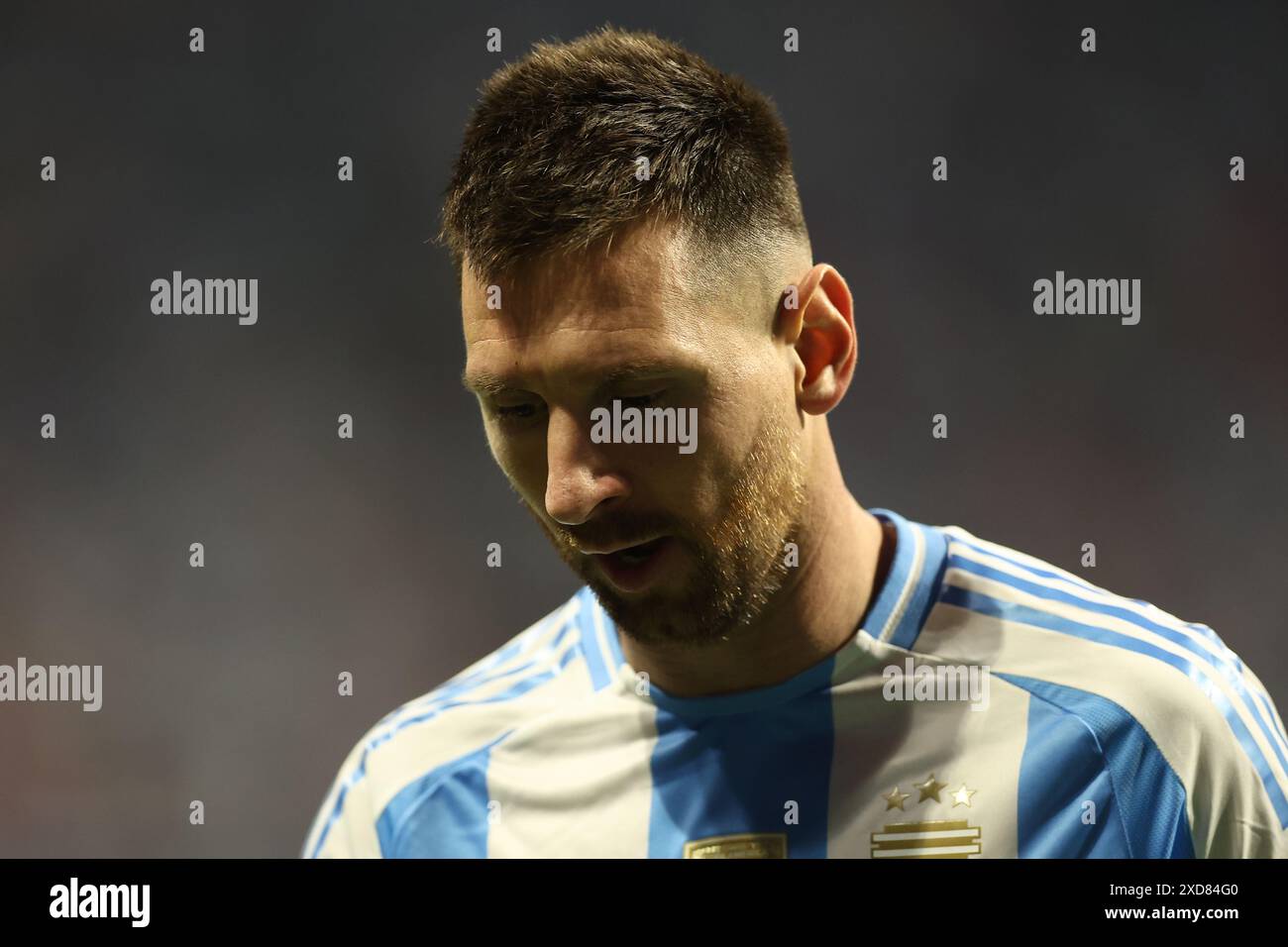 Argentina's forward Lionel Messi looks on during the Copa America USA ...