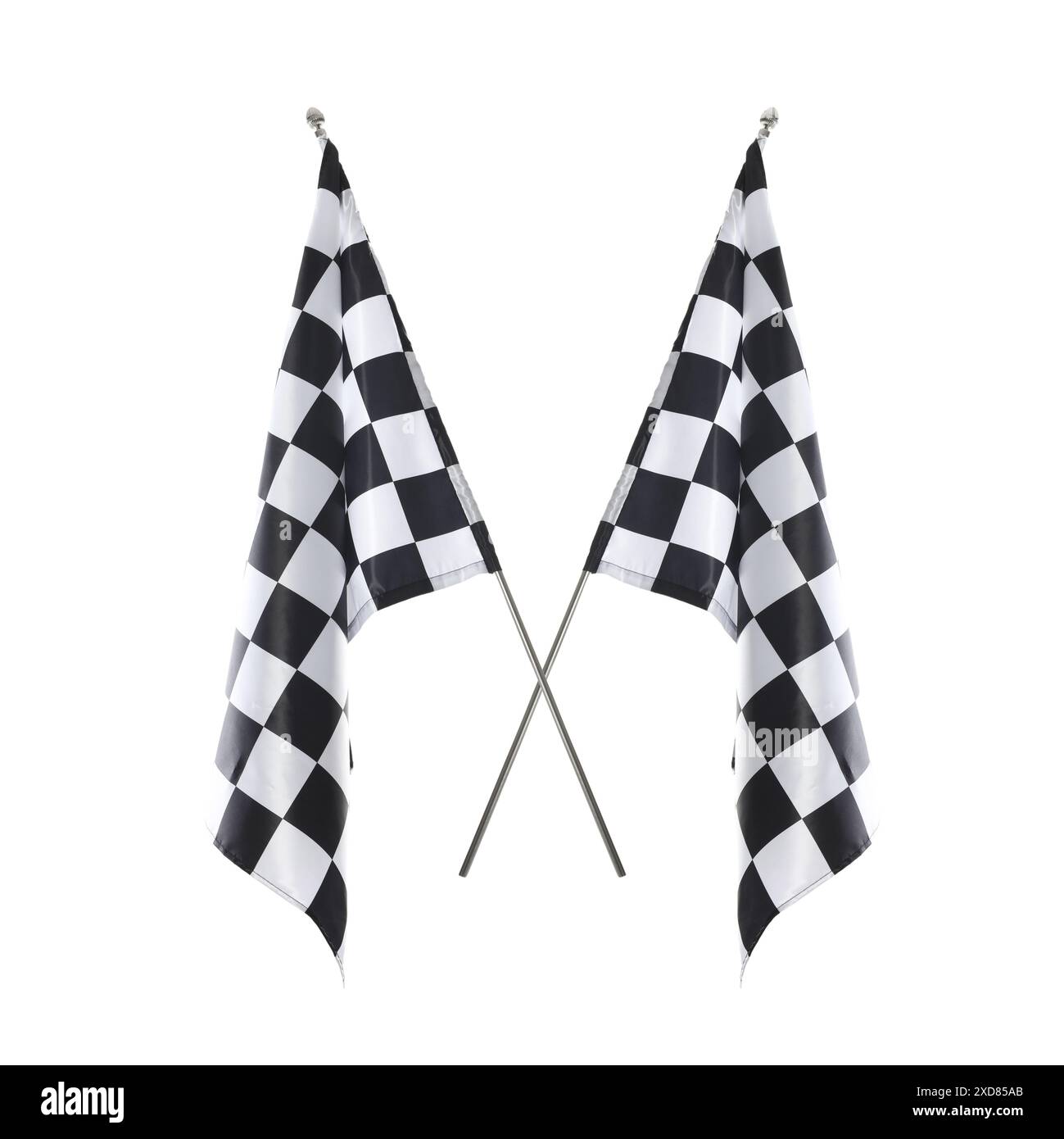 Isolated crossed race flags with hi-res stock photography and images ...