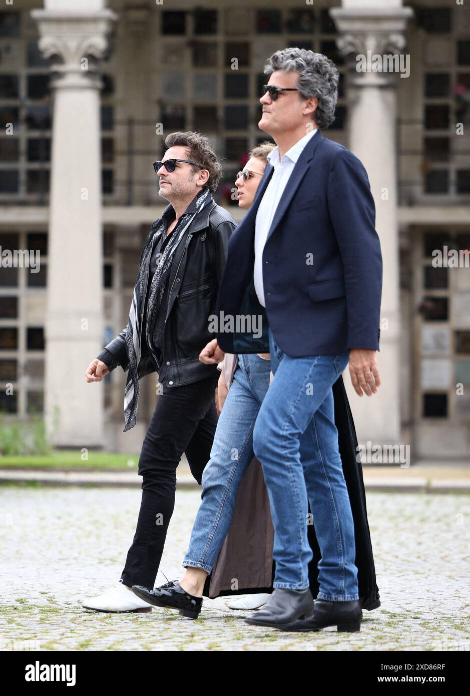 Paris, France. 20th June, 2024. Matthieu Chedid arriving to the funeral ...