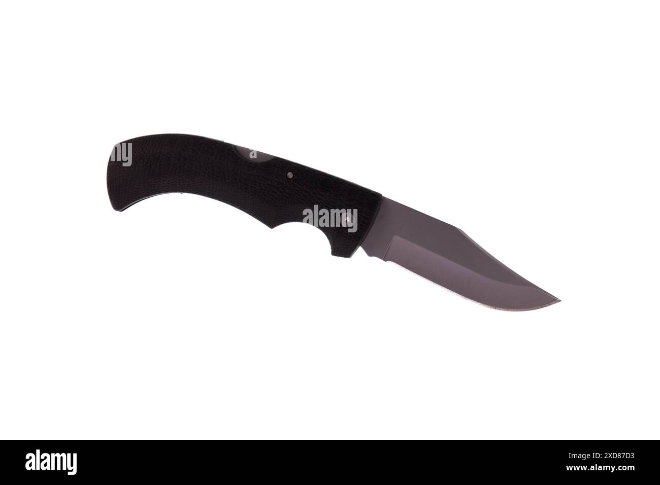 Closeup of switchblade knife isolated on white background Stock Photo ...