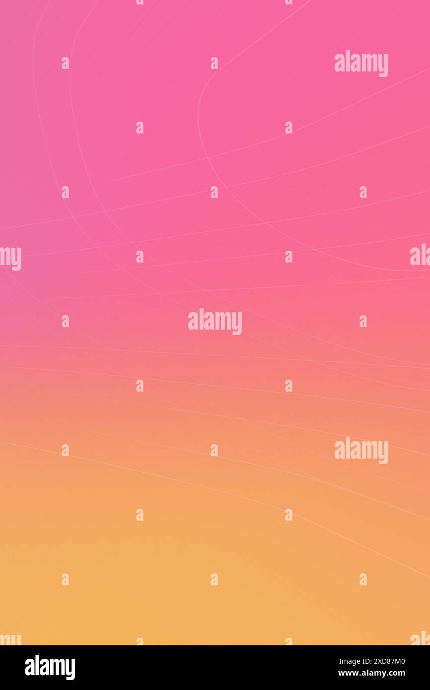 Warm pink yellow gradient background with delicate white lines, ideal ...