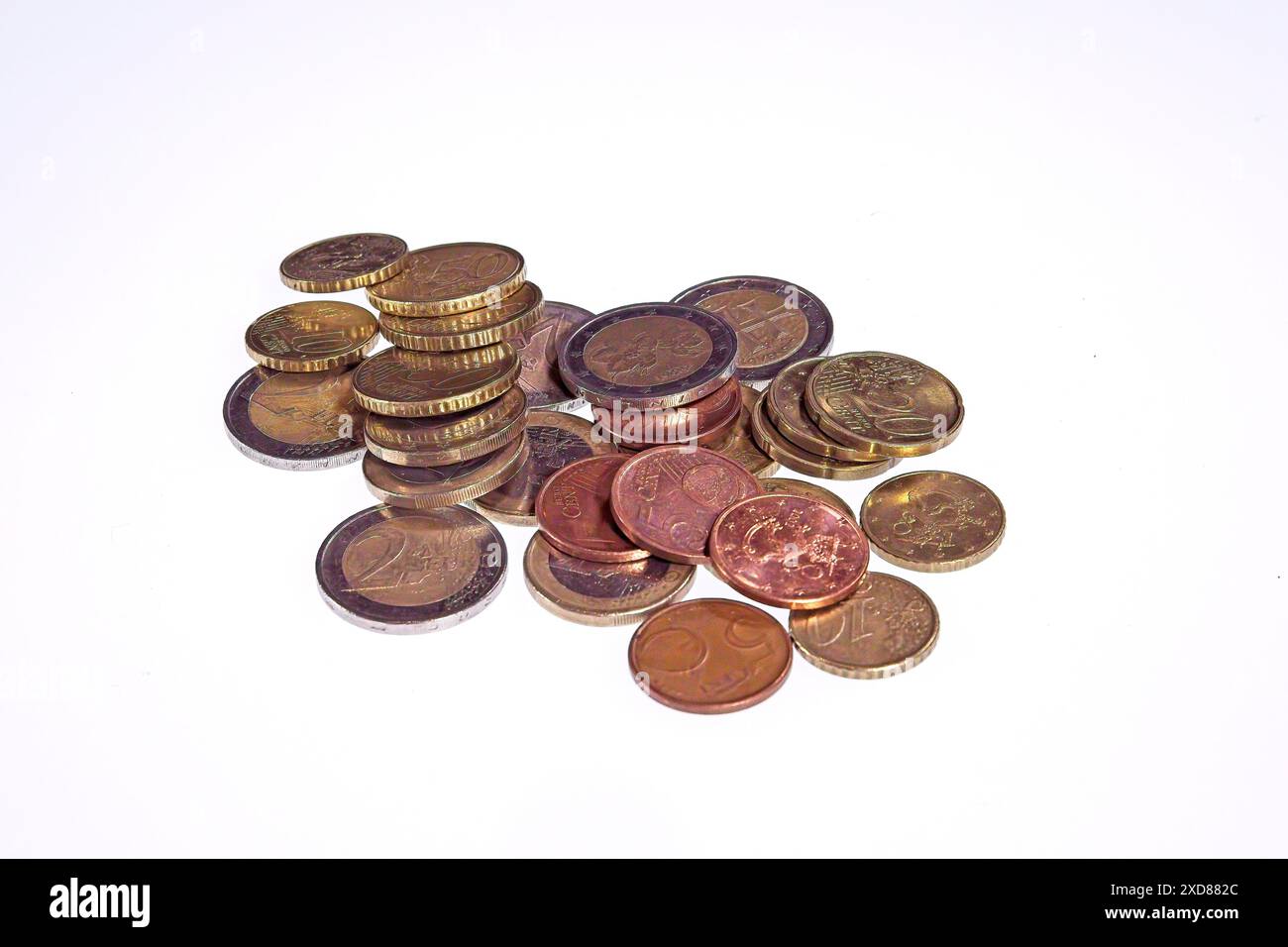Closeup european union coins hi-res stock photography and images - Alamy