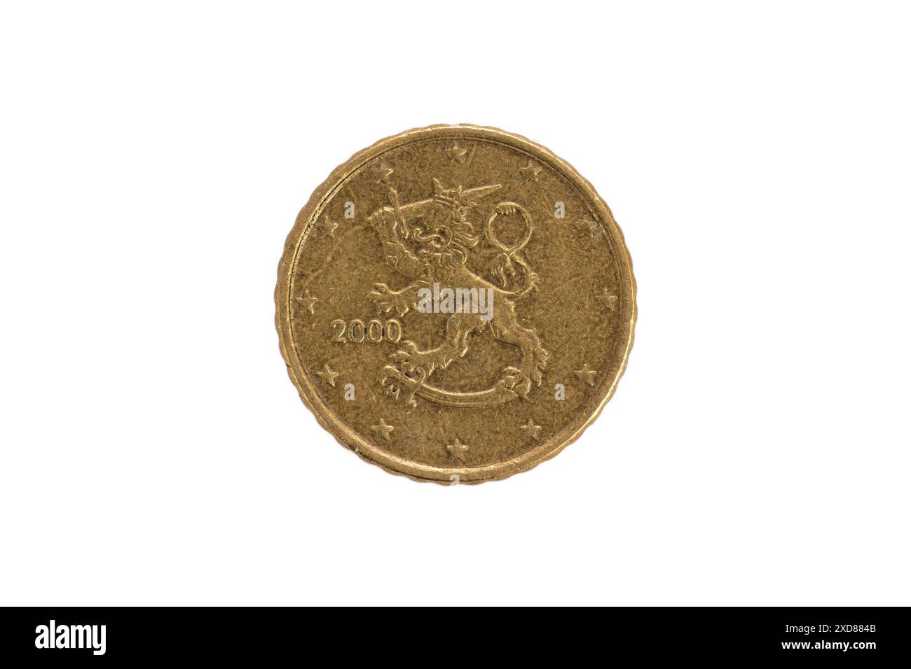 Closeup of backside of 10 cent euro coin Stock Photo - Alamy