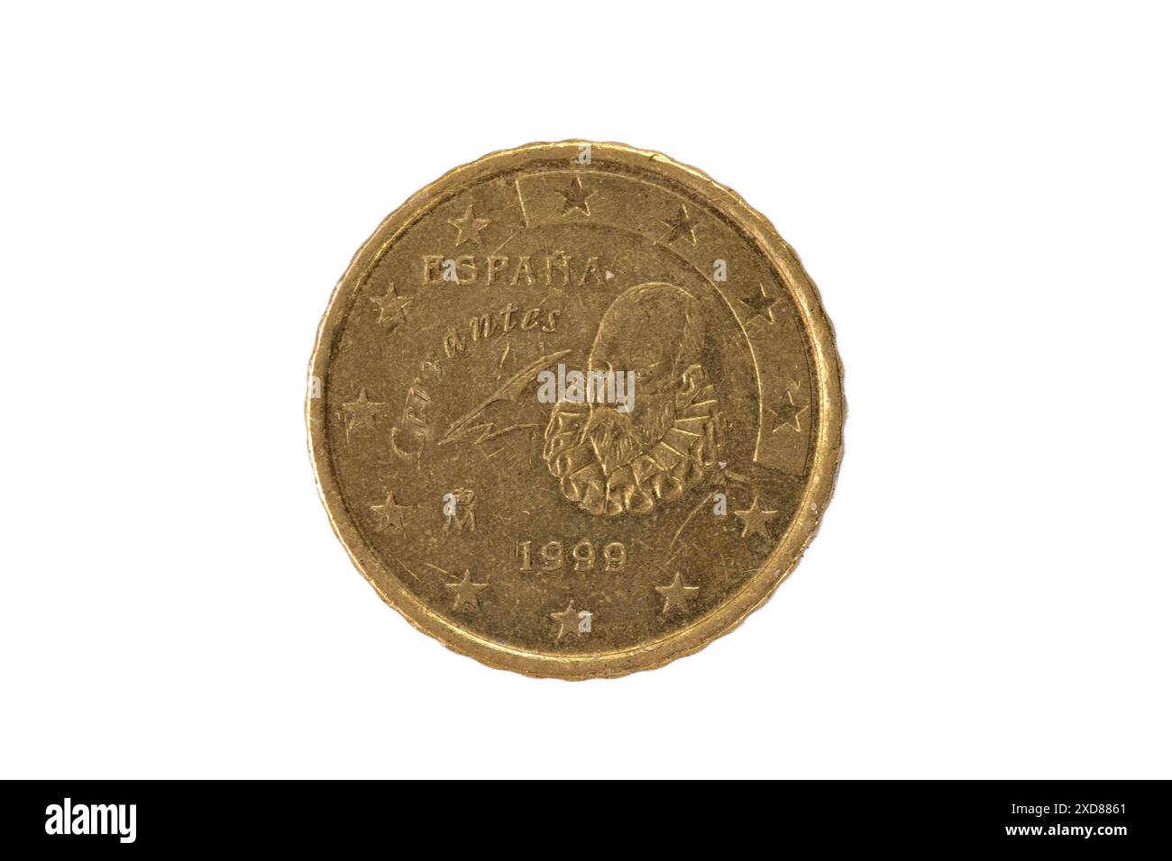 Closeup of backside of 10 cent euro coin Stock Photo - Alamy