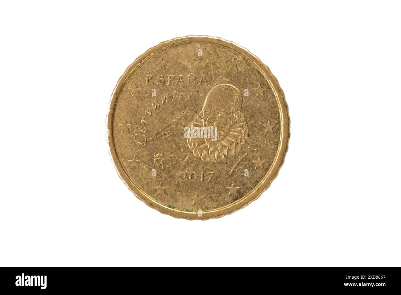 Closeup of backside of 10 cent euro coin Stock Photo - Alamy