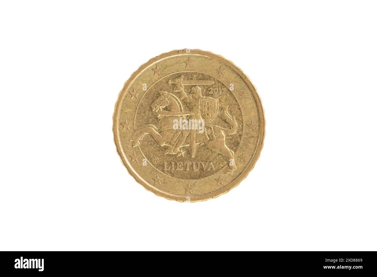 Closeup of backside of 10 cent euro coin Stock Photo - Alamy