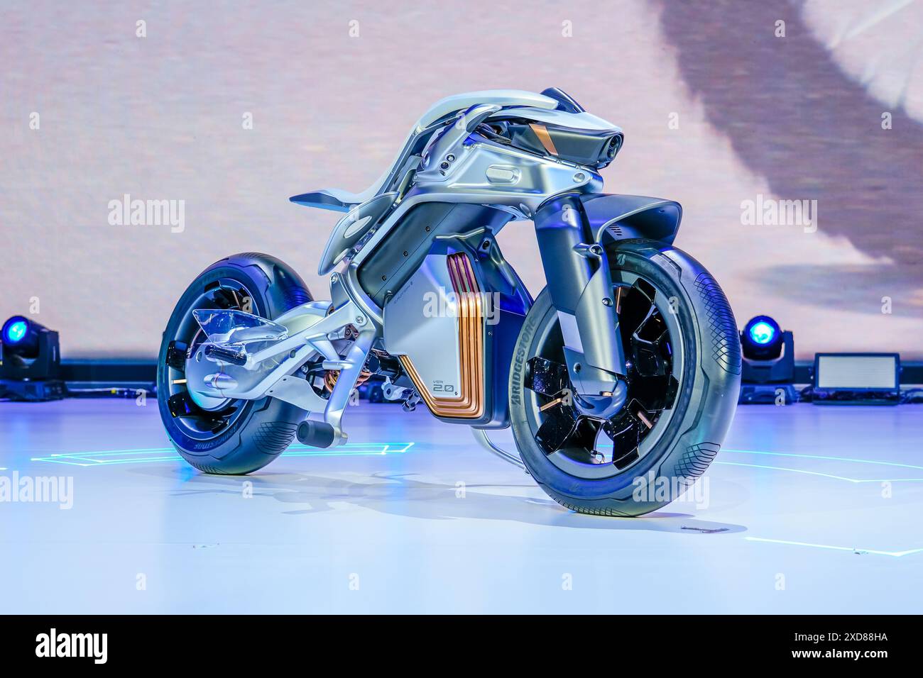 Yamaha MOTOROiD2 concept bike on display at The 45 Bangkok ...