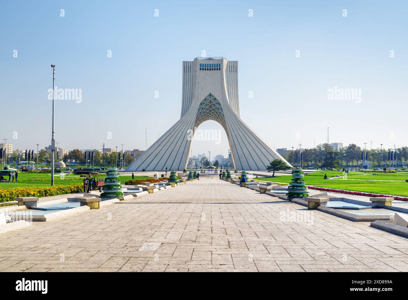Beautiful view of the Azadi Tower (Freedom Tower) on blue sky ...