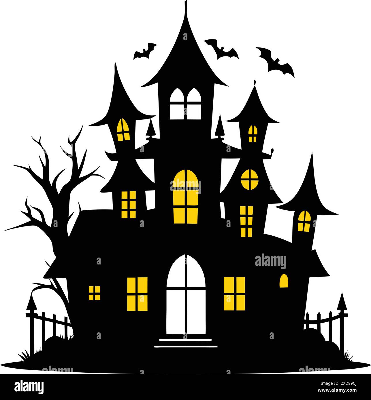 Haunted House simple Vector illustration Stock Vector Image & Art - Alamy