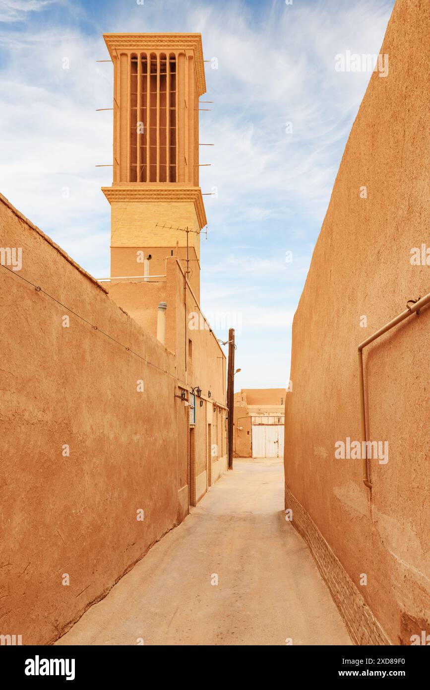 Wonderful view of traditional Iranian windcatcher towers in the ...