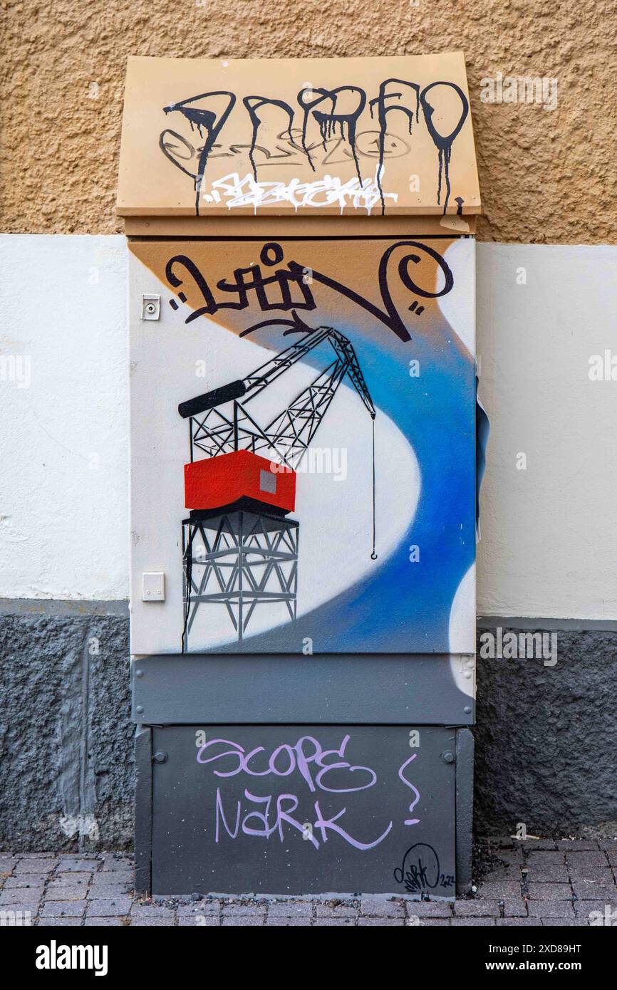 Graffiti street art on electrical hi-res stock photography and images ...