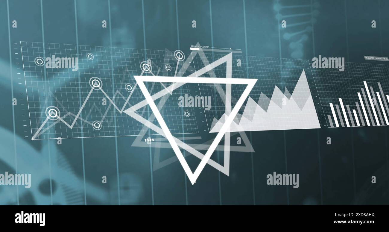 Image of triangles, tatistics and data processing Stock Photo - Alamy
