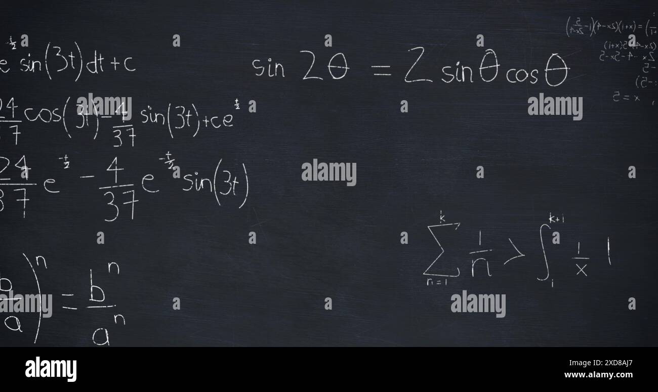 Image of mathematical equations and formulae Stock Photo - Alamy