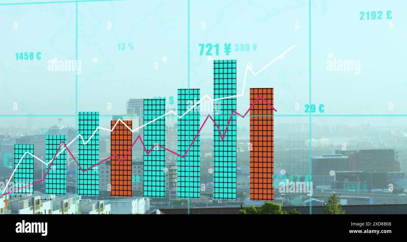 Image Of Statistical Data Processing Over Grid Network Against Aerial 0637