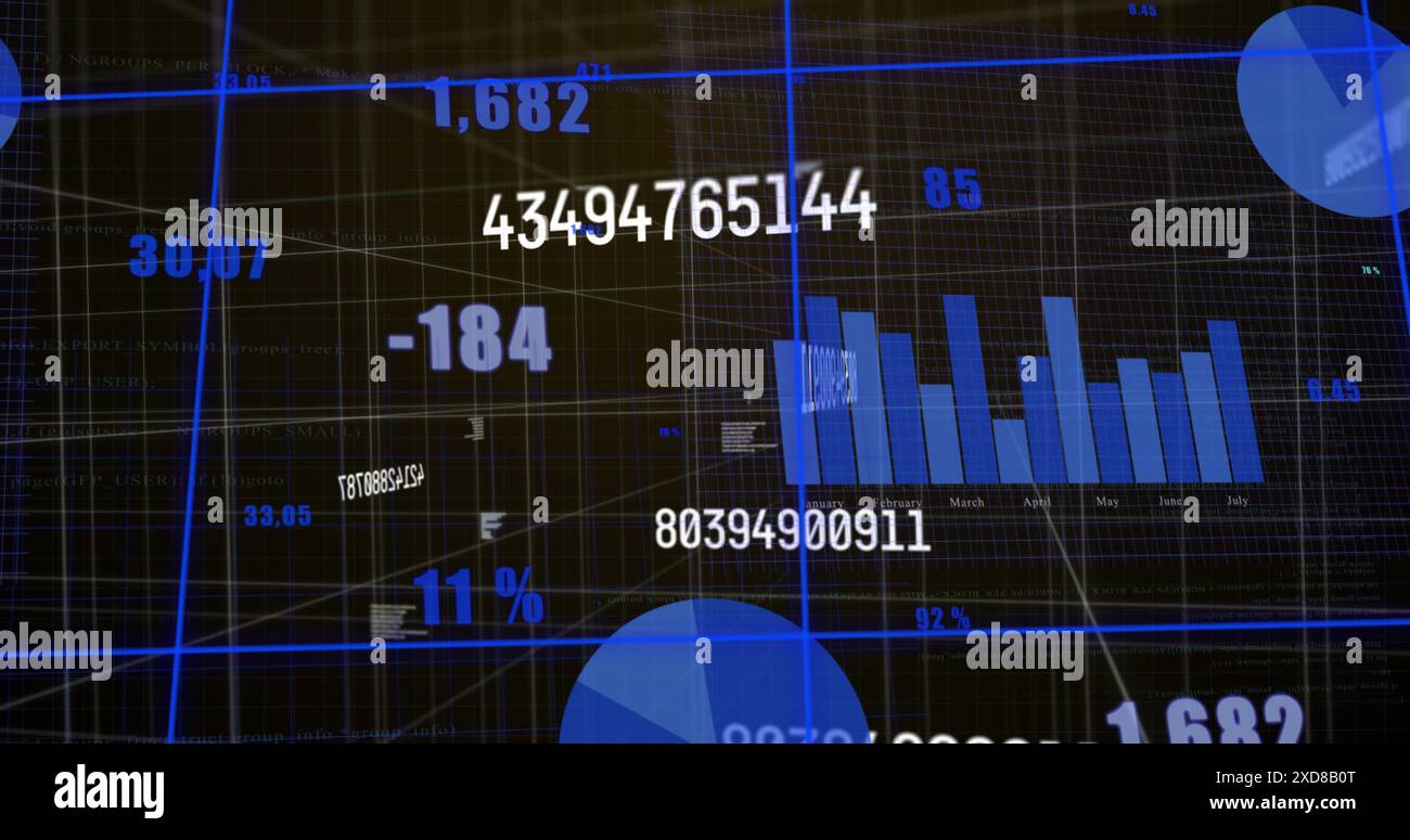 Image of numbers, statistics and financial data processing Stock Photo ...