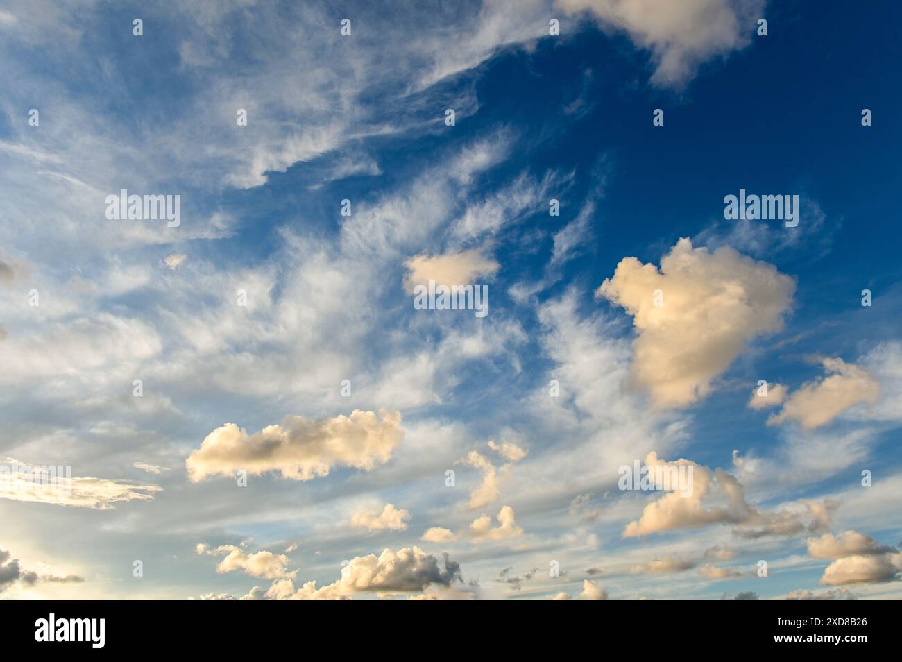 Blue sky and White cloud nature background Stock Photo - Alamy