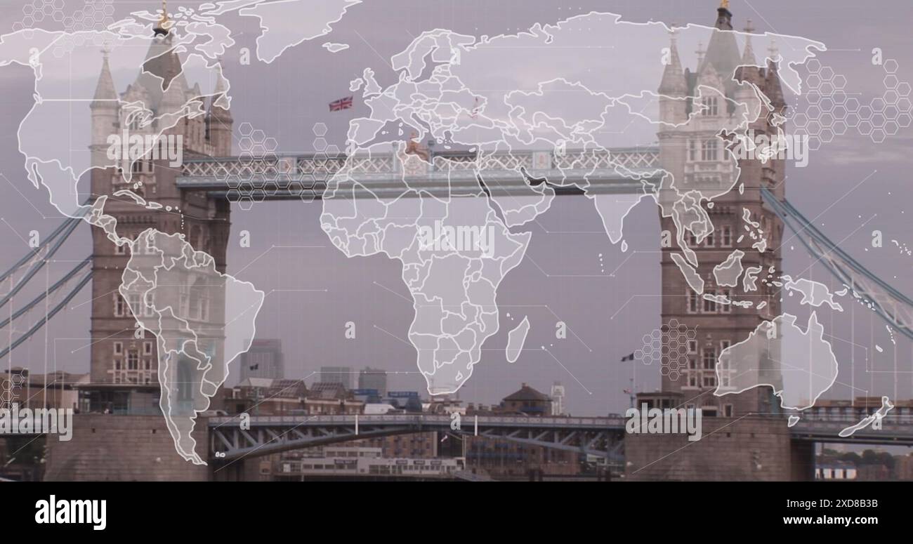 Map of london bridge hi-res stock photography and images - Alamy