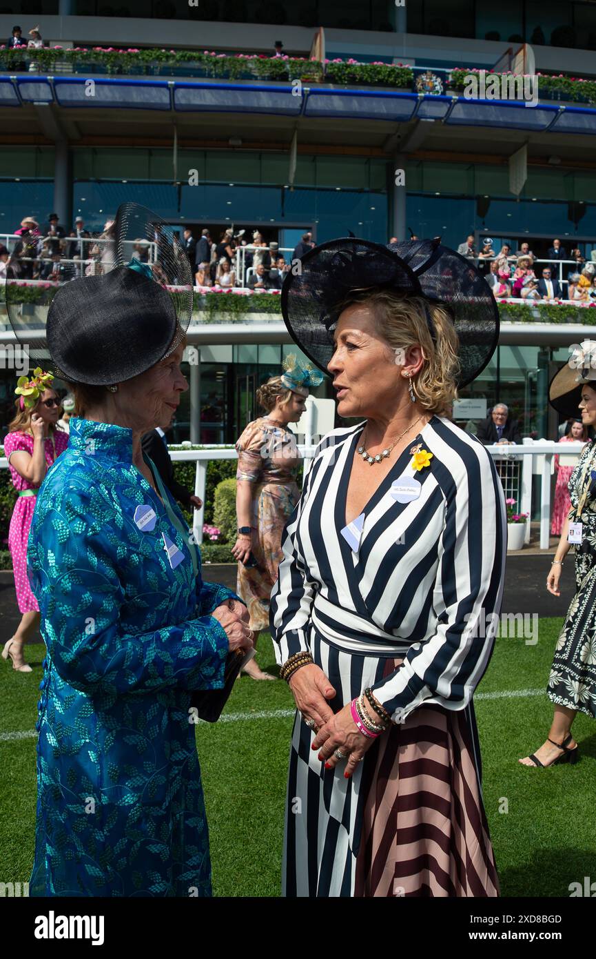 Actress Celia Imrie and Broadcaster Sarah Beeny catching up at Ladies ...